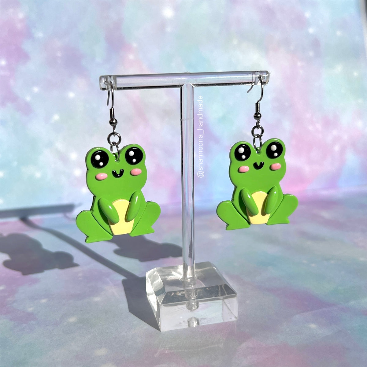 Frog Earrings Shannoona Handmade