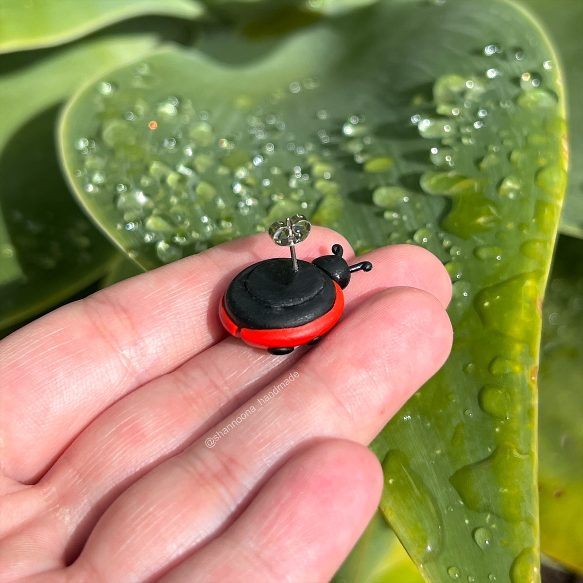 Ladybug Studs – Shannoona Handmade